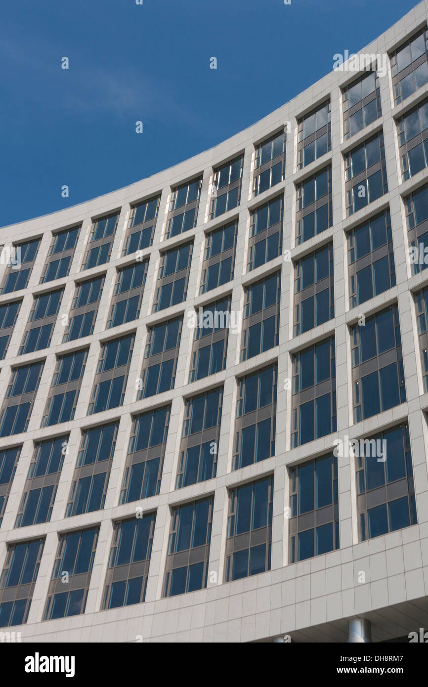 modern building with geometric glass windows Stock Photo - Alamy