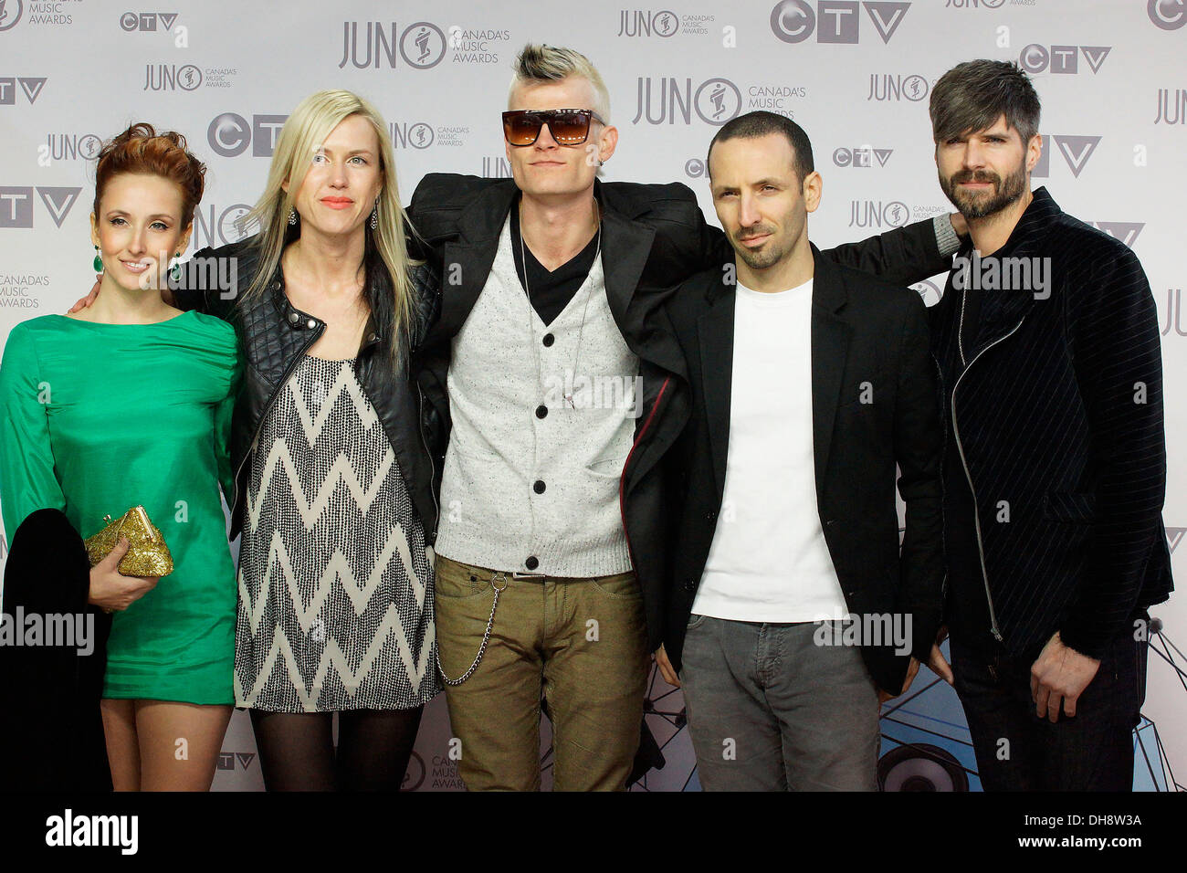 Mother Mother 2012 JUNO Awards arrival at The Scotiabank Place Ottawa ...