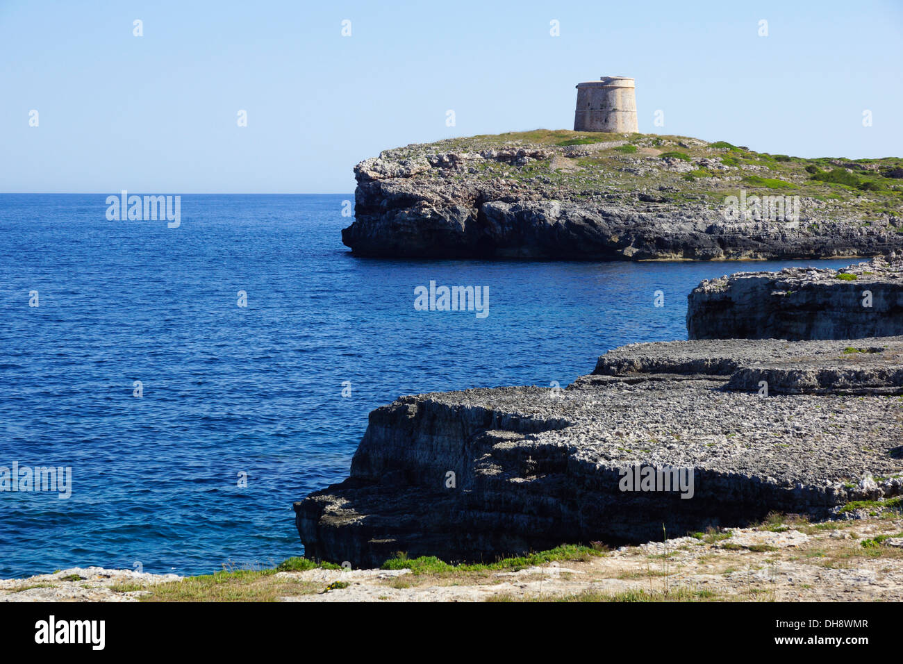 watchtower, s'algar, menorca, spain Stock Photo - Alamy