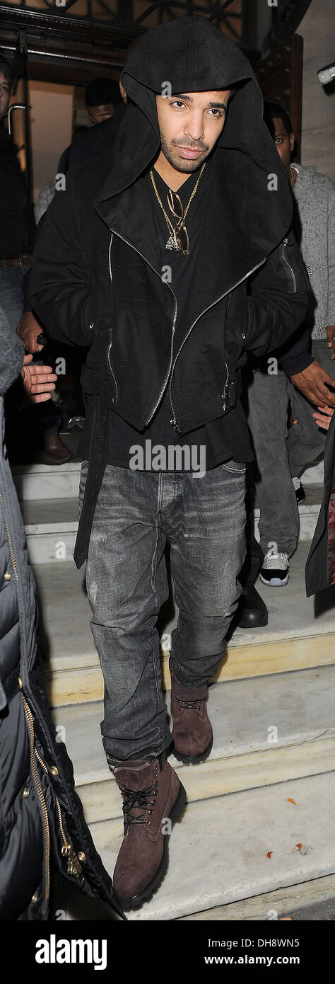 Drake leaving Aura nightclub. London, England - 29.03.12 Stock Photo ...