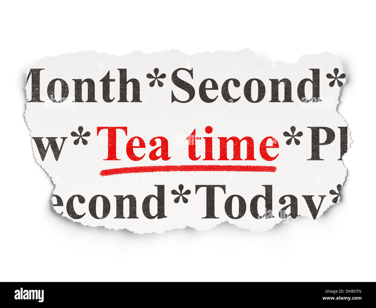 Timeline concept: Tea Time on Paper background Stock Photo - Alamy