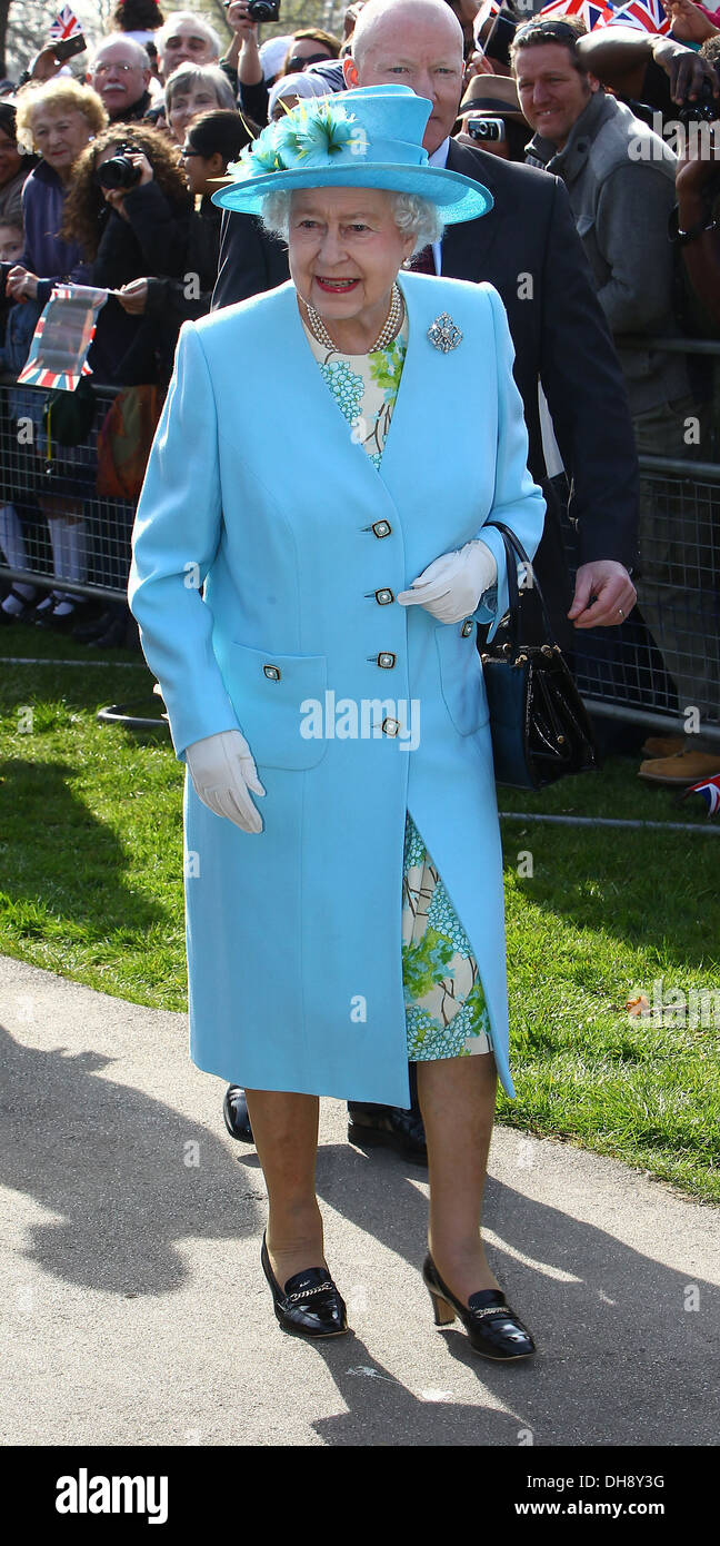 Queen Elizabeth II visits Redbridge during her Diamond Jubilee tour of the UK London, England ...