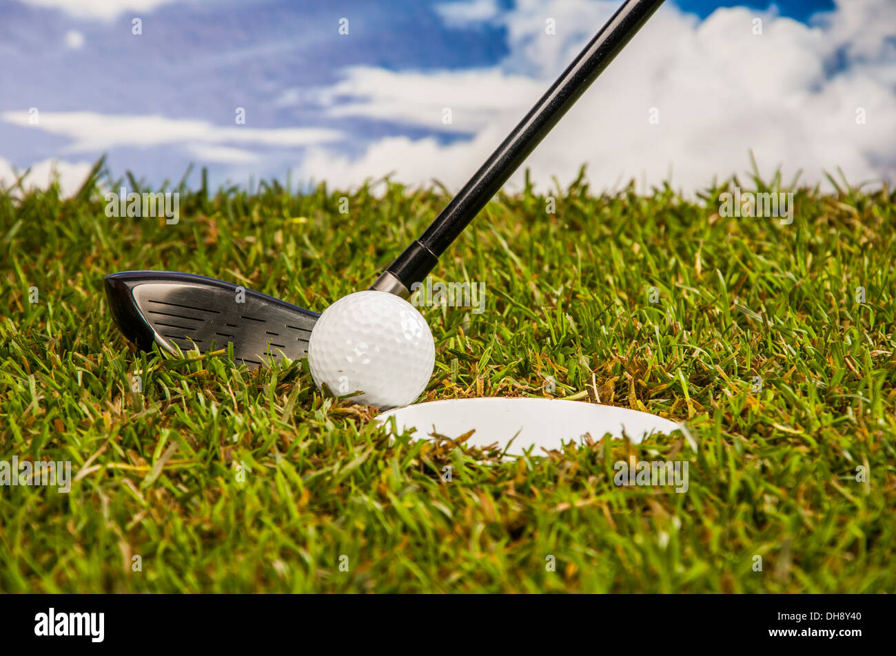 Golf stuff on green grass Stock Photo - Alamy