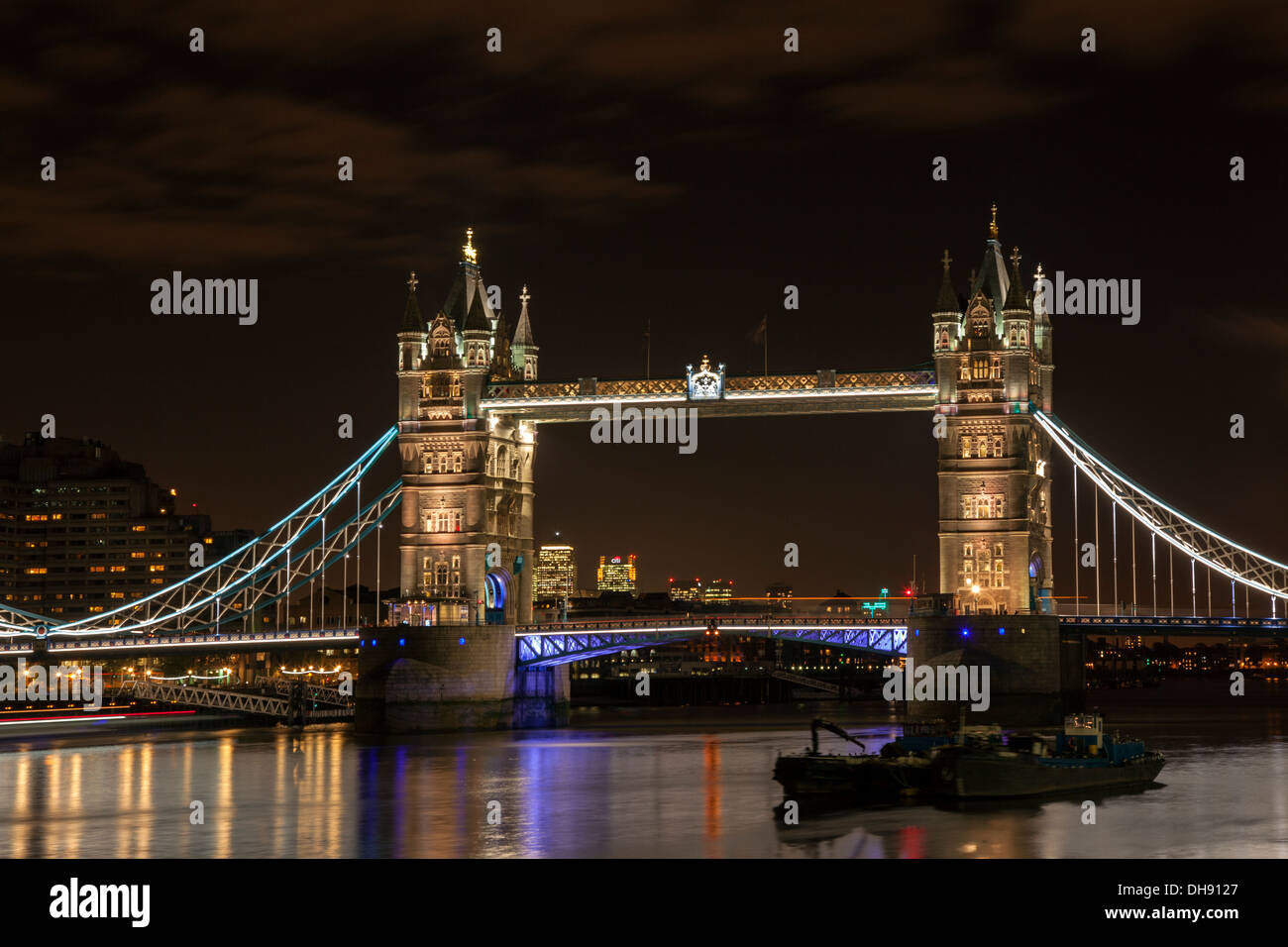 Tower Bridge at Night Stock Photo - Alamy