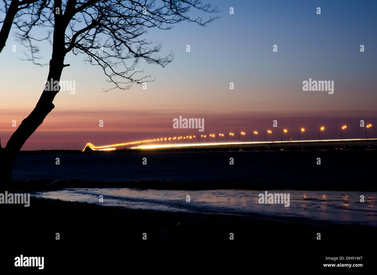 Bridge in dusk Stock Photo - Alamy