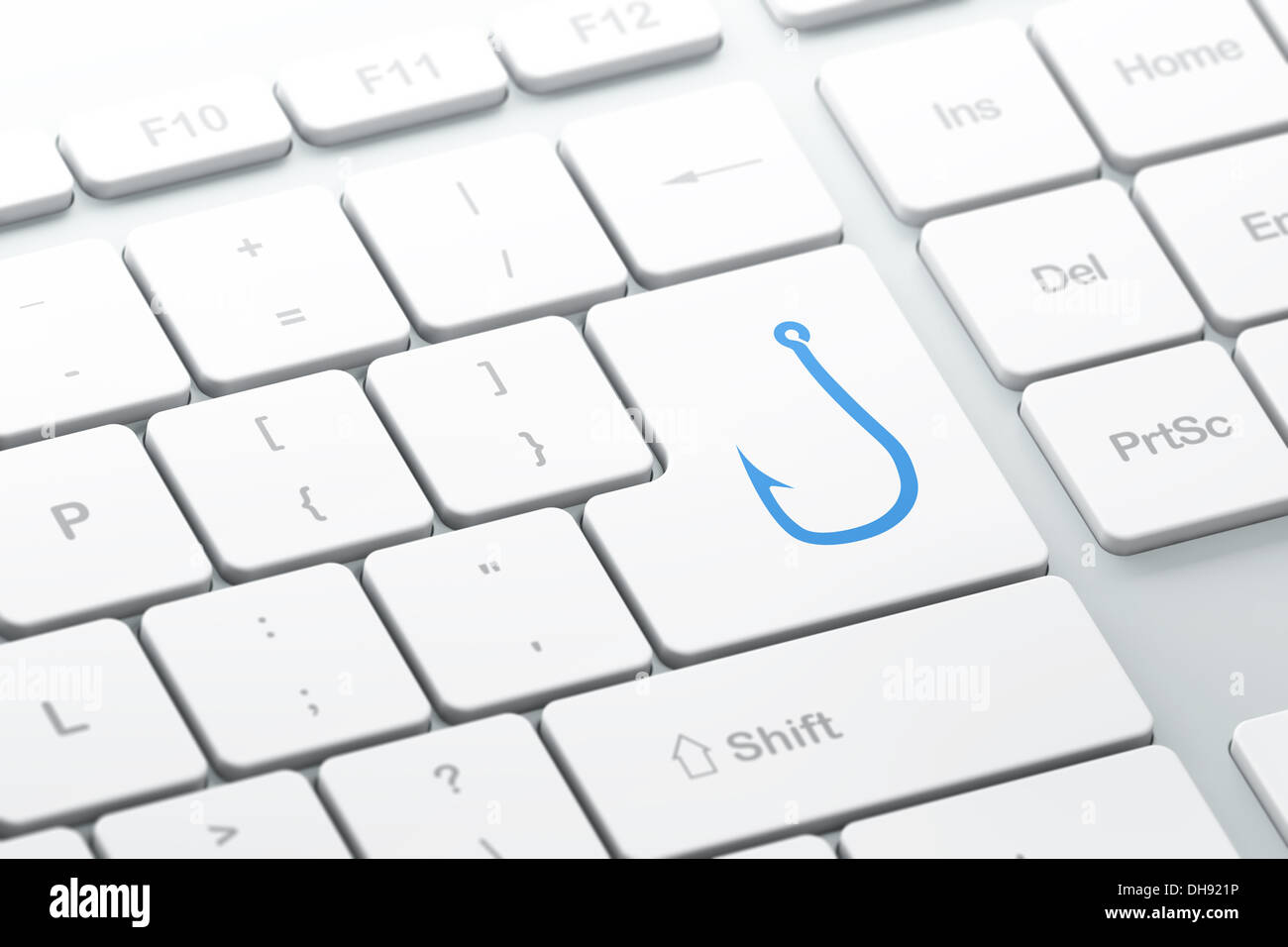 Security concept: Fishing Hook on computer keyboard background Stock ...