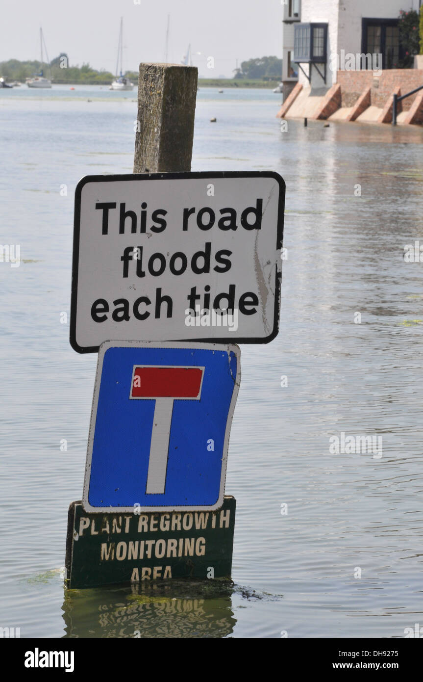 A flooded road Stock Photo - Alamy