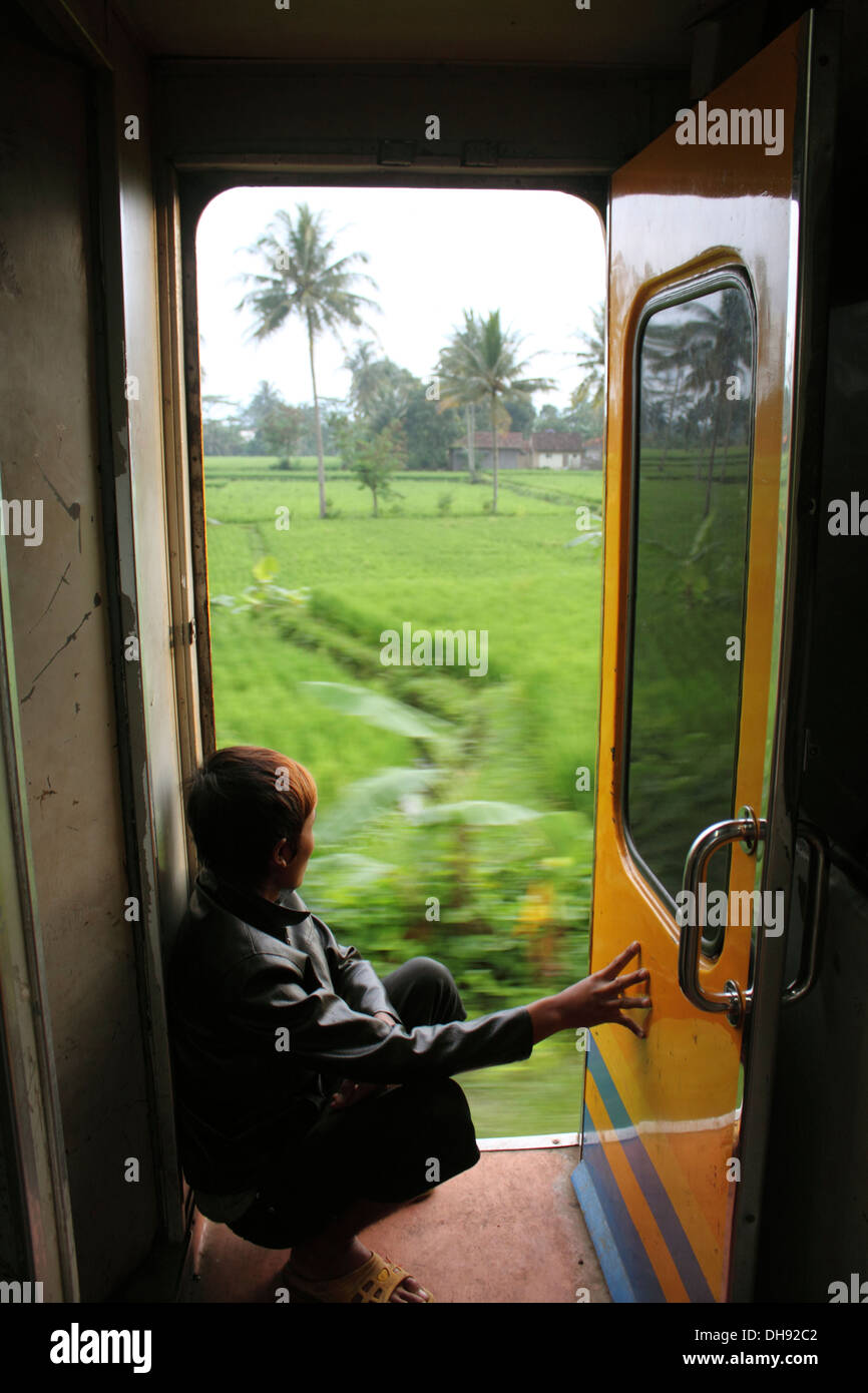 Train out of building hi-res stock photography and images - Alamy