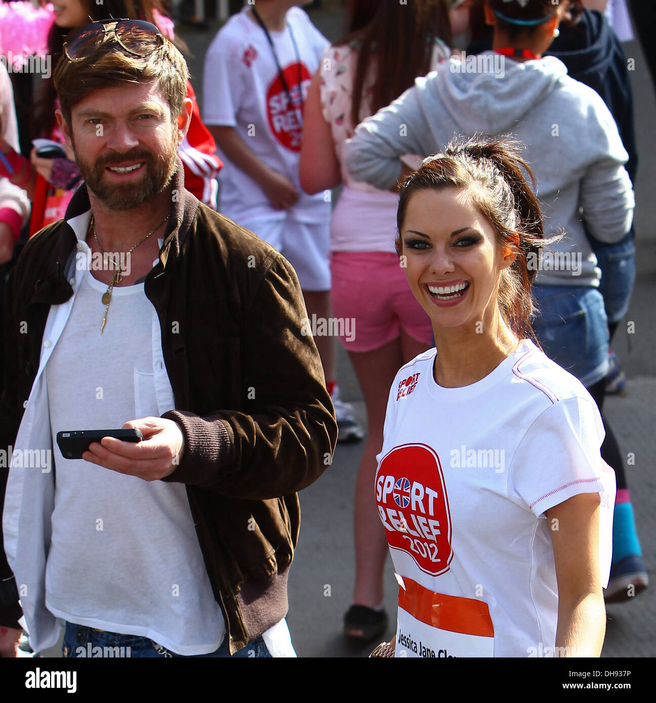 Jessica-Jane Clement and fiance Lee Stafford Sainsbury's Sport Relief ...