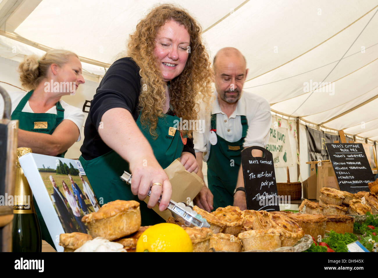 The Bray's Cottage Pies stand at the Aylsham Agricultural Show, Norfolk ...