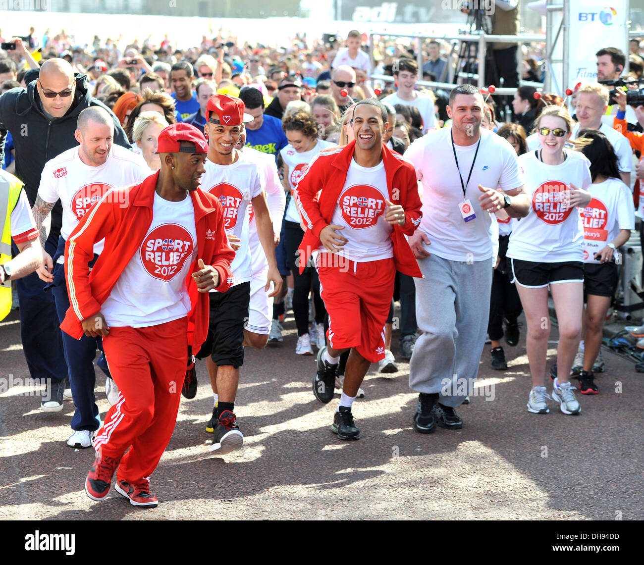 Jonathan Gill aka JB Aston Merrygold and Marvin Humes of JLS Sainsbury ...