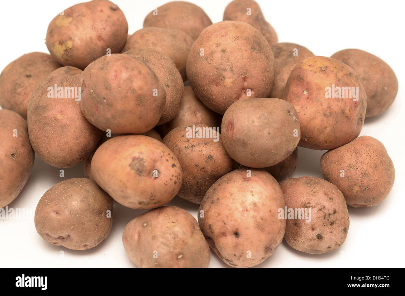 raw potatoes isolated on white background Stock Photo - Alamy