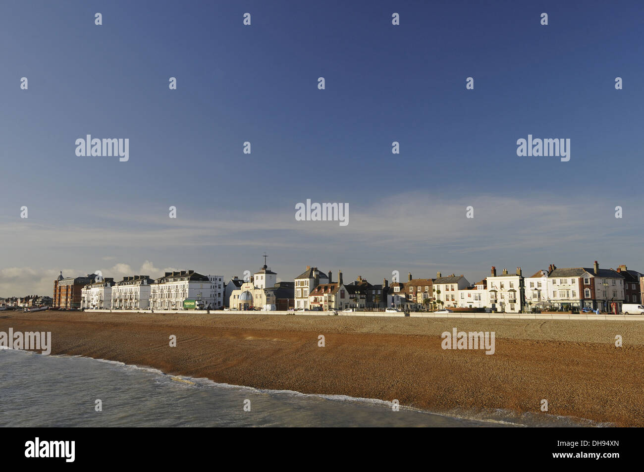 View over sea to beach and town Deal Kent England Stock Photo - Alamy