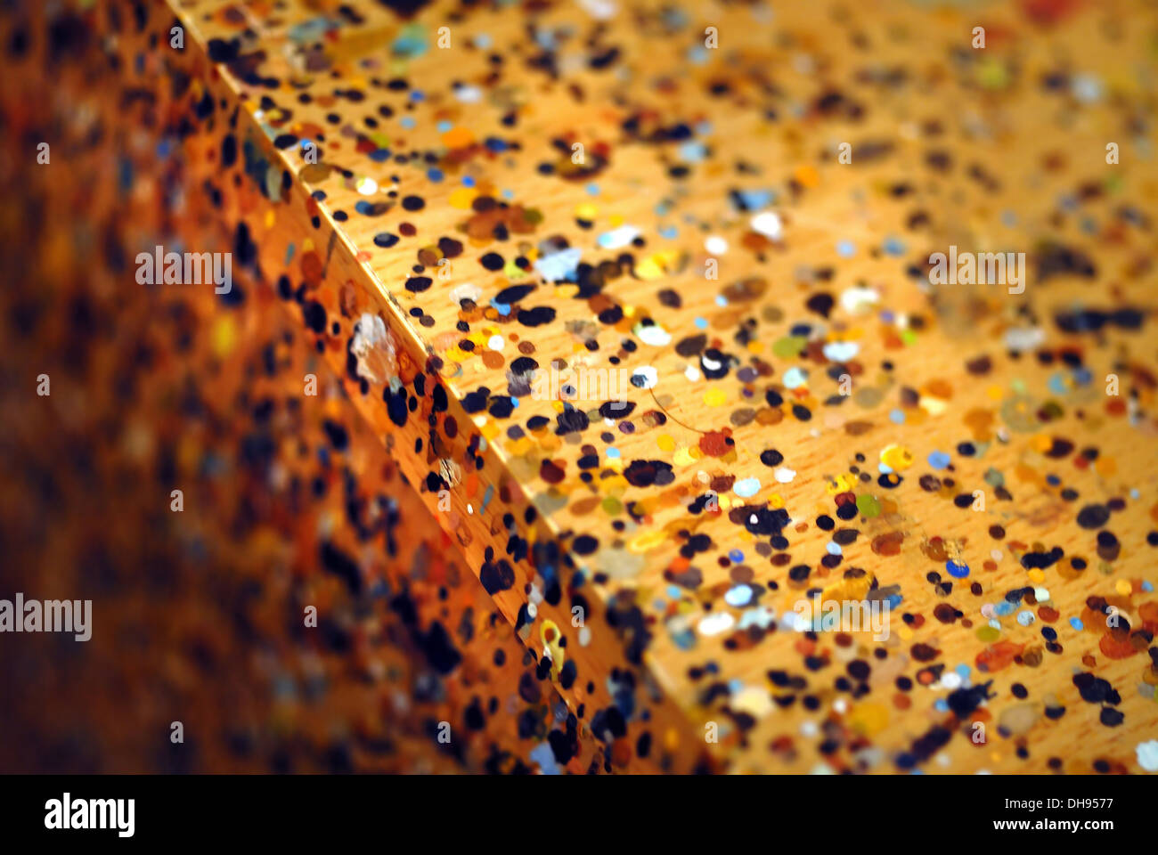 Paint spattered box Stock Photo - Alamy