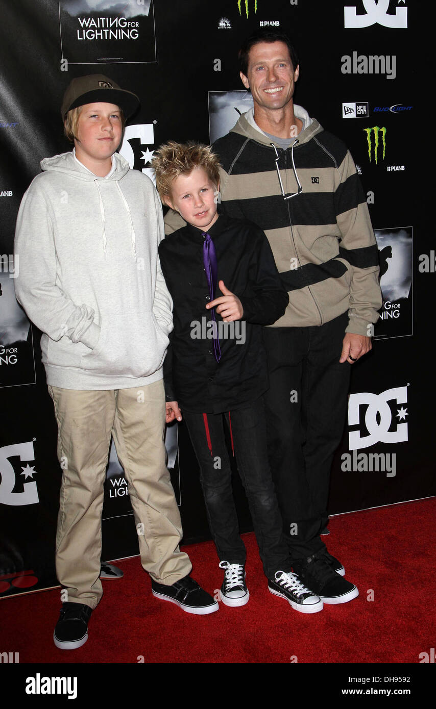 Danny Way and his sons Screening of 'Waiting For Lightning' held at ...