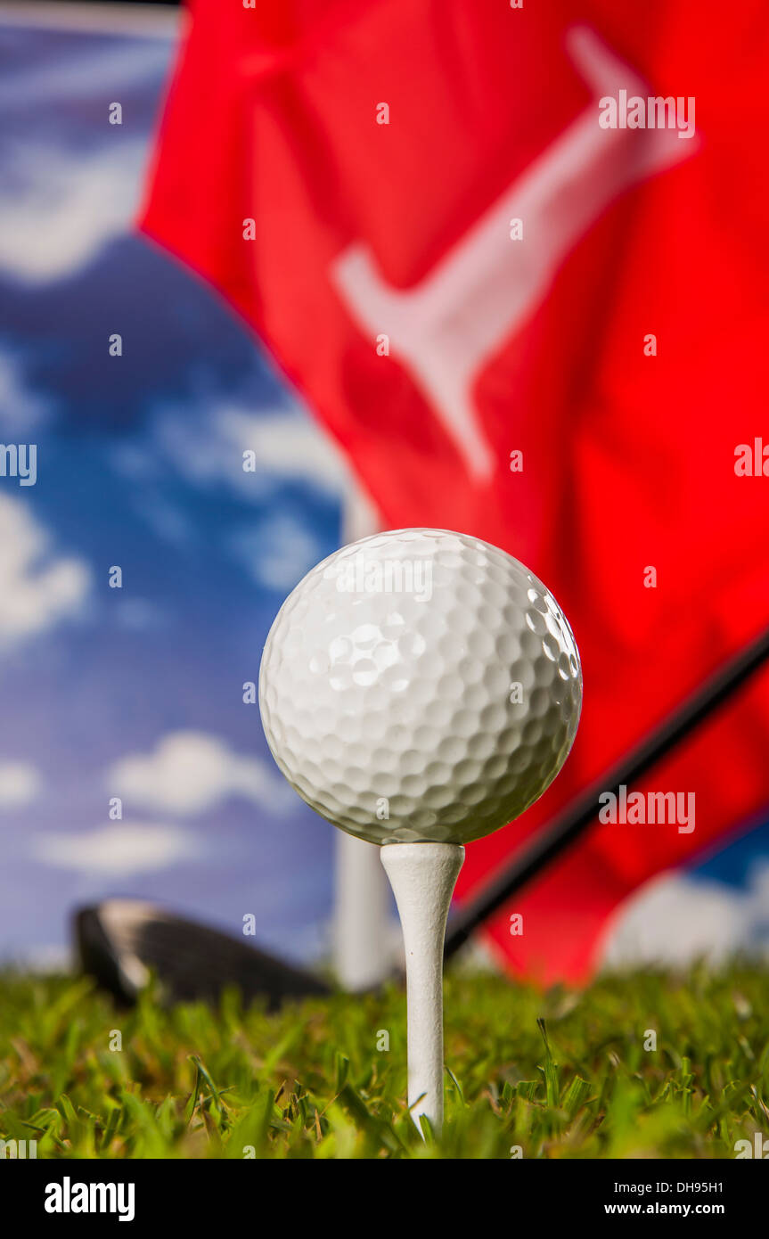 Golf stuff on green grass Stock Photo - Alamy