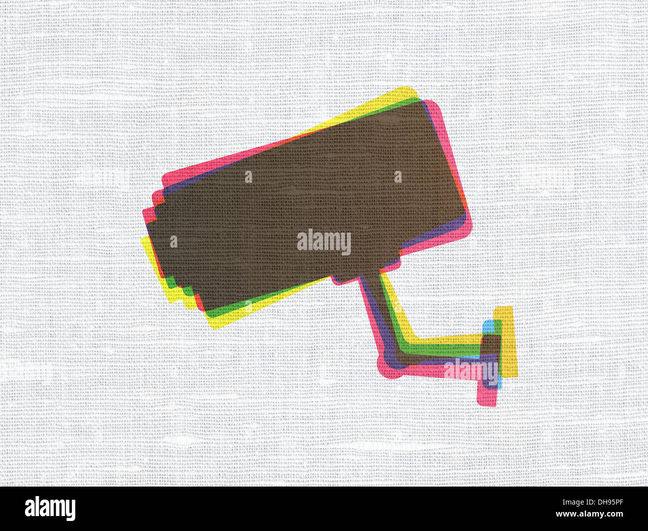 Safety concept: Cctv Camera on fabric texture background Stock Photo ...
