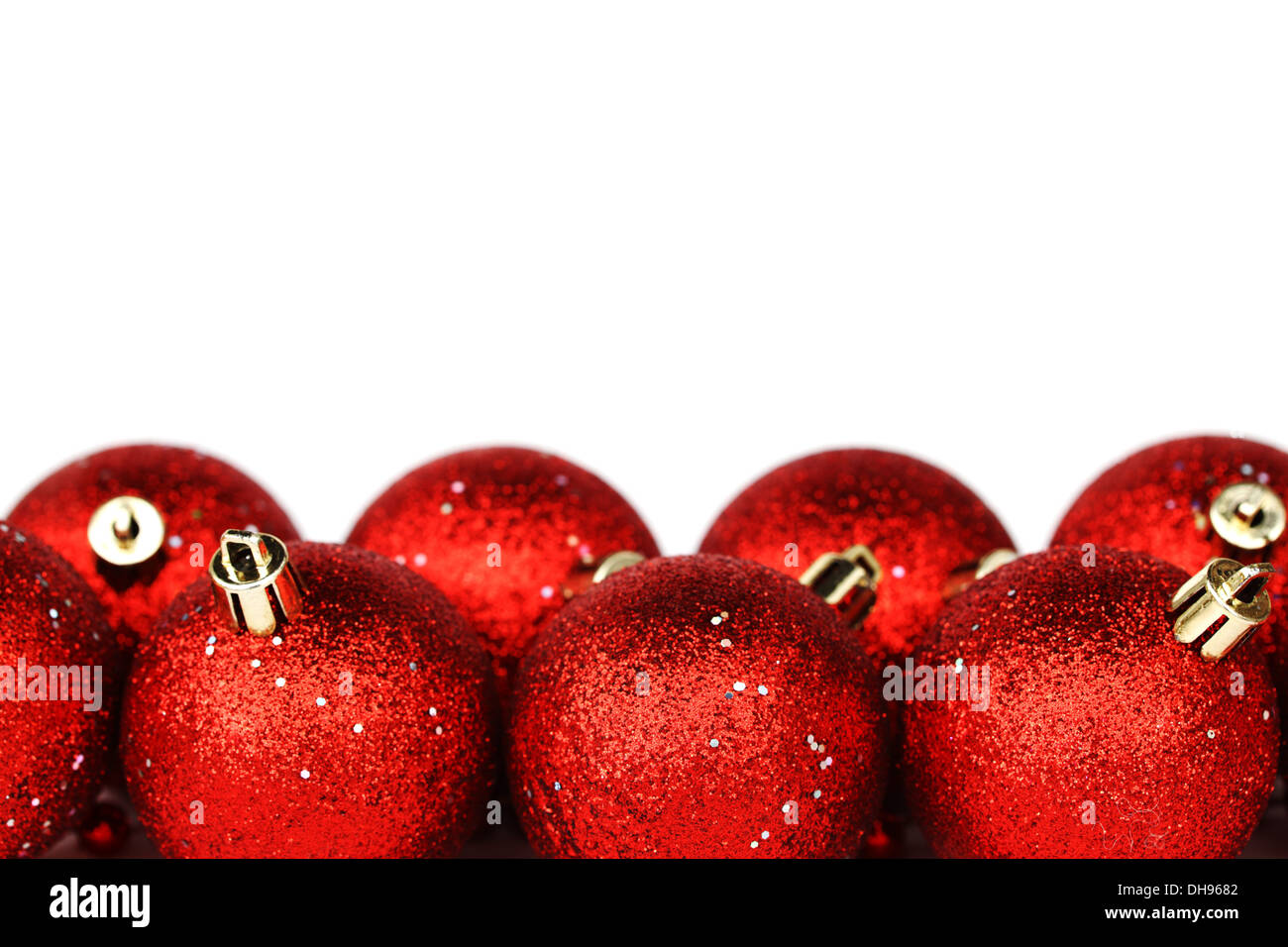 red christmas ball isolated on white background Stock Photo - Alamy