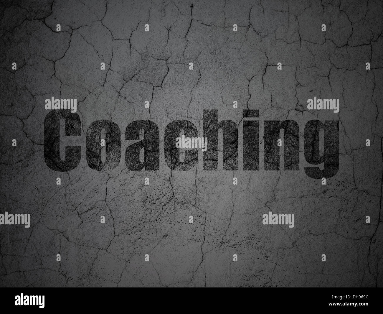 Education concept: Coaching on grunge wall background Stock Photo - Alamy