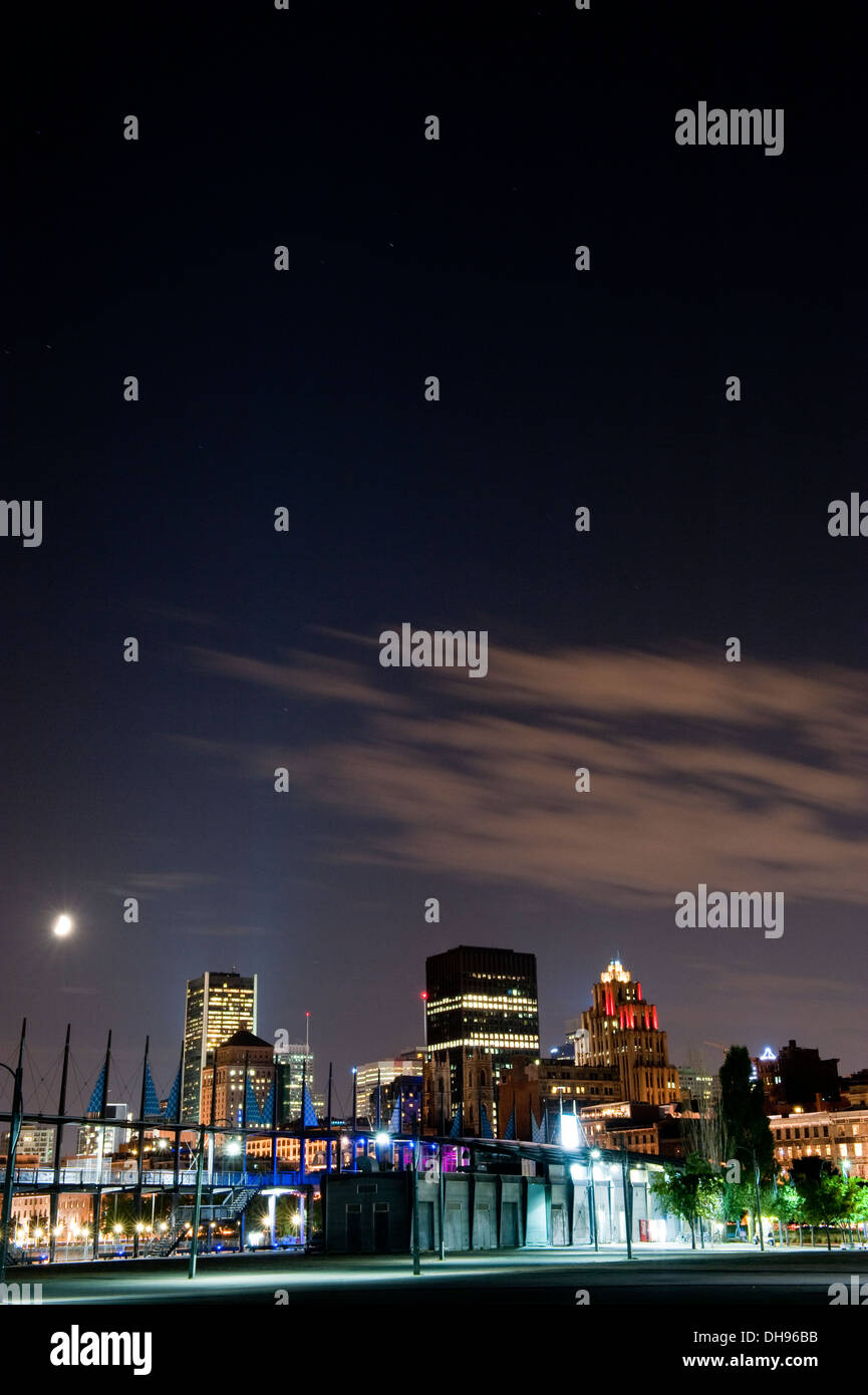 The city of Montreal Canada at night Stock Photo - Alamy