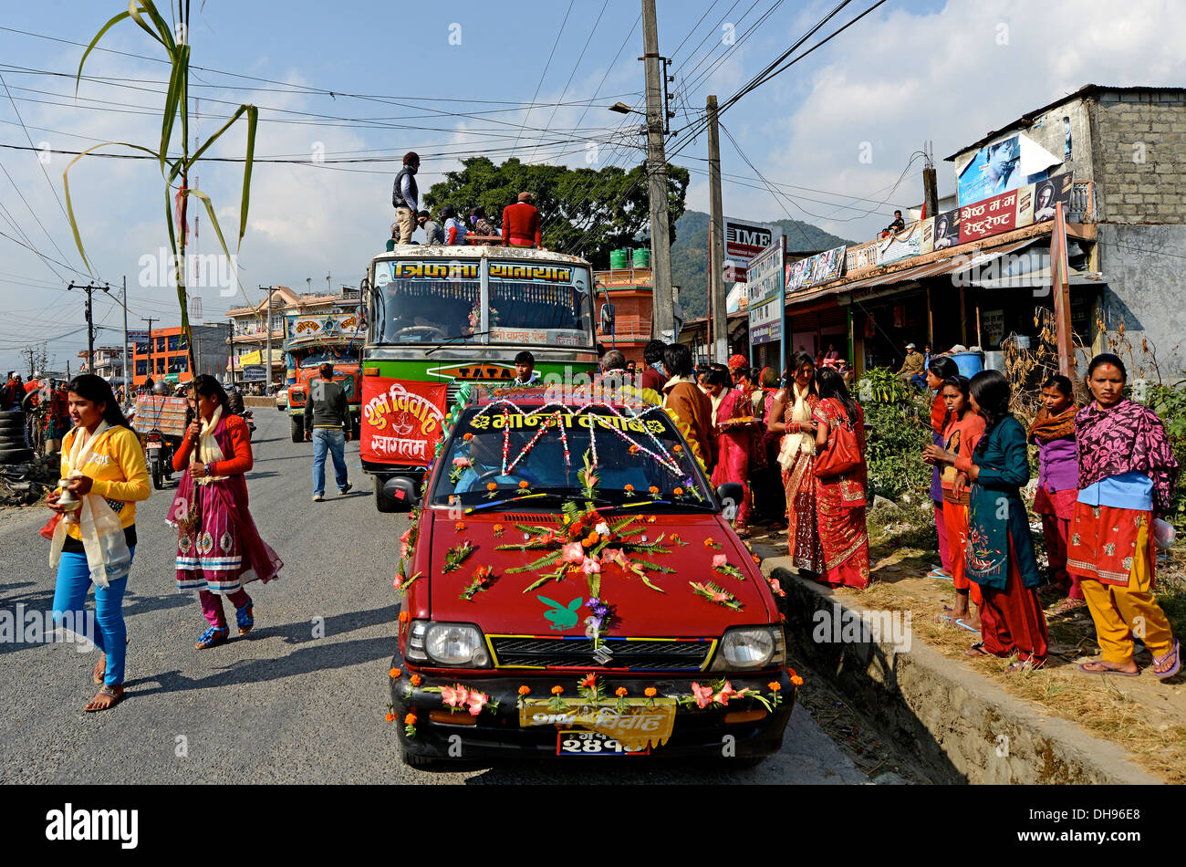 wedding in rural village Pokhara valley Nepal Stock Photo - Alamy