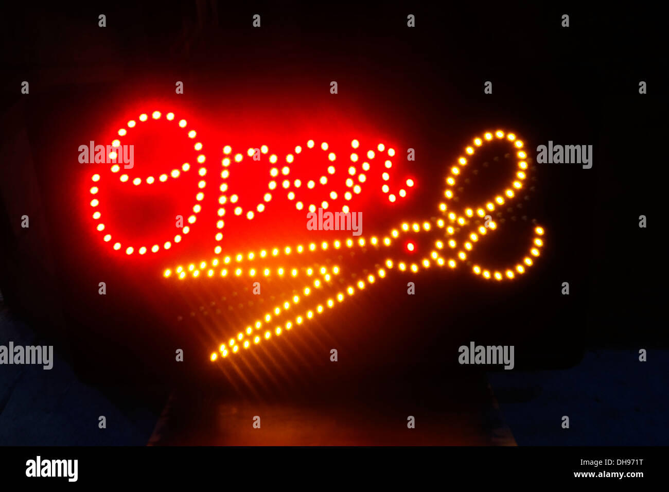 neon sewing repair sign Stock Photo - Alamy