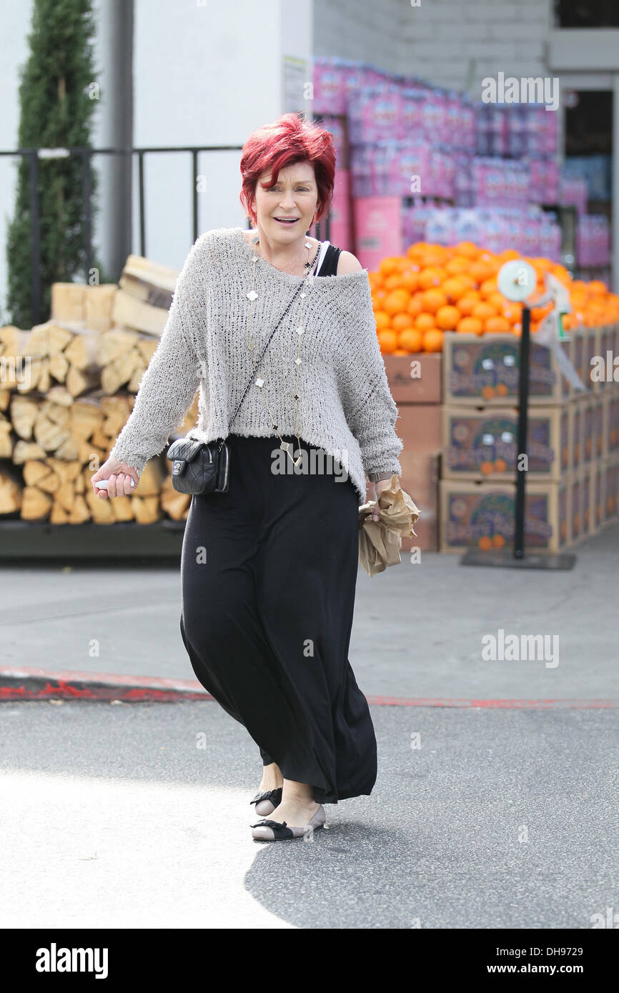 Sharon Osbourne goes grocery shopping at Bristol Farms in West ...