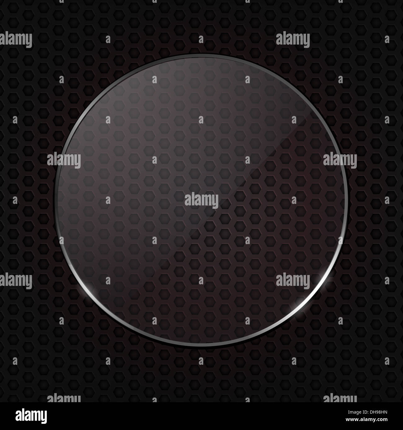 Glass Circular Border on a black mesh Background Stock Photo - Alamy