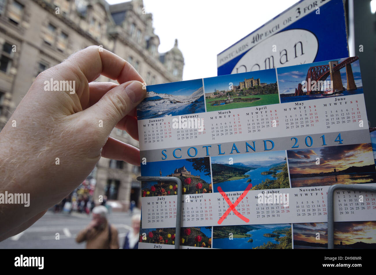 A Scotland 2014 postcard highlighting the referendum date for the ...