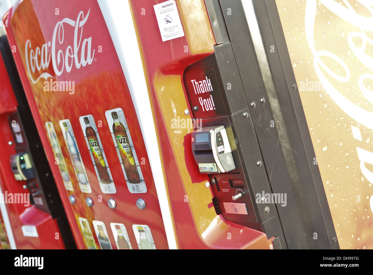 A Coca cola machine is pictured at Lee Premium Outlets in Lee (MA Stock ...
