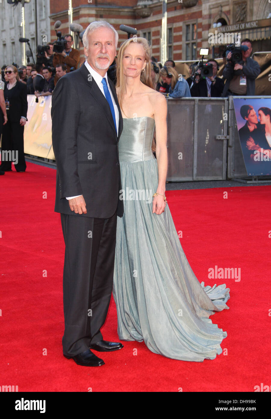 James Cameron Suzy Amis Cameron Titanic 3D premiere held at Royal ...