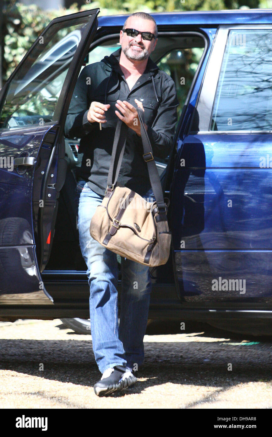 George Michael arriving at his house in north London London, England ...