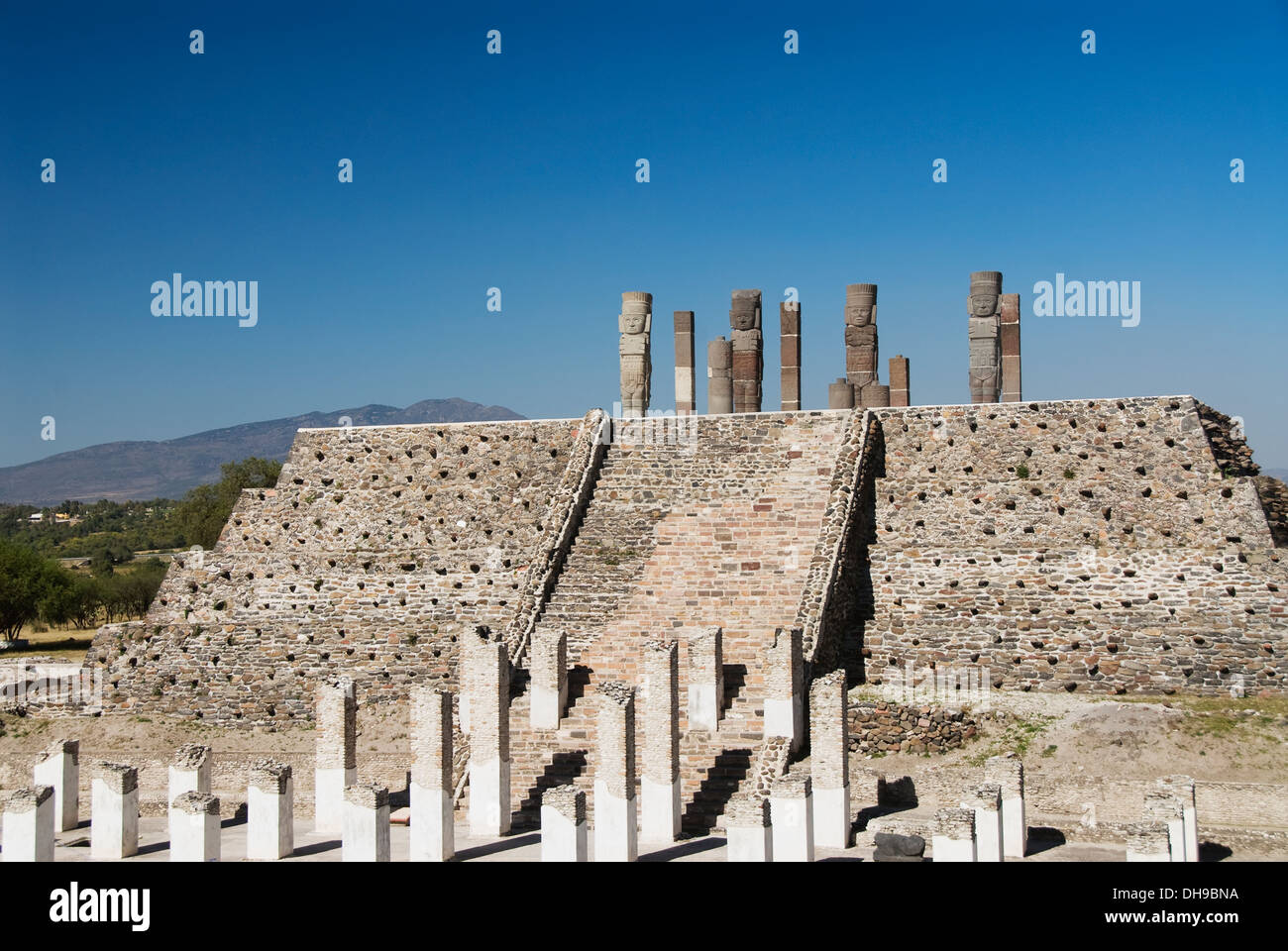 Temple in the archaeological zone of Tula; Tula de Allende, Hidalgo ...