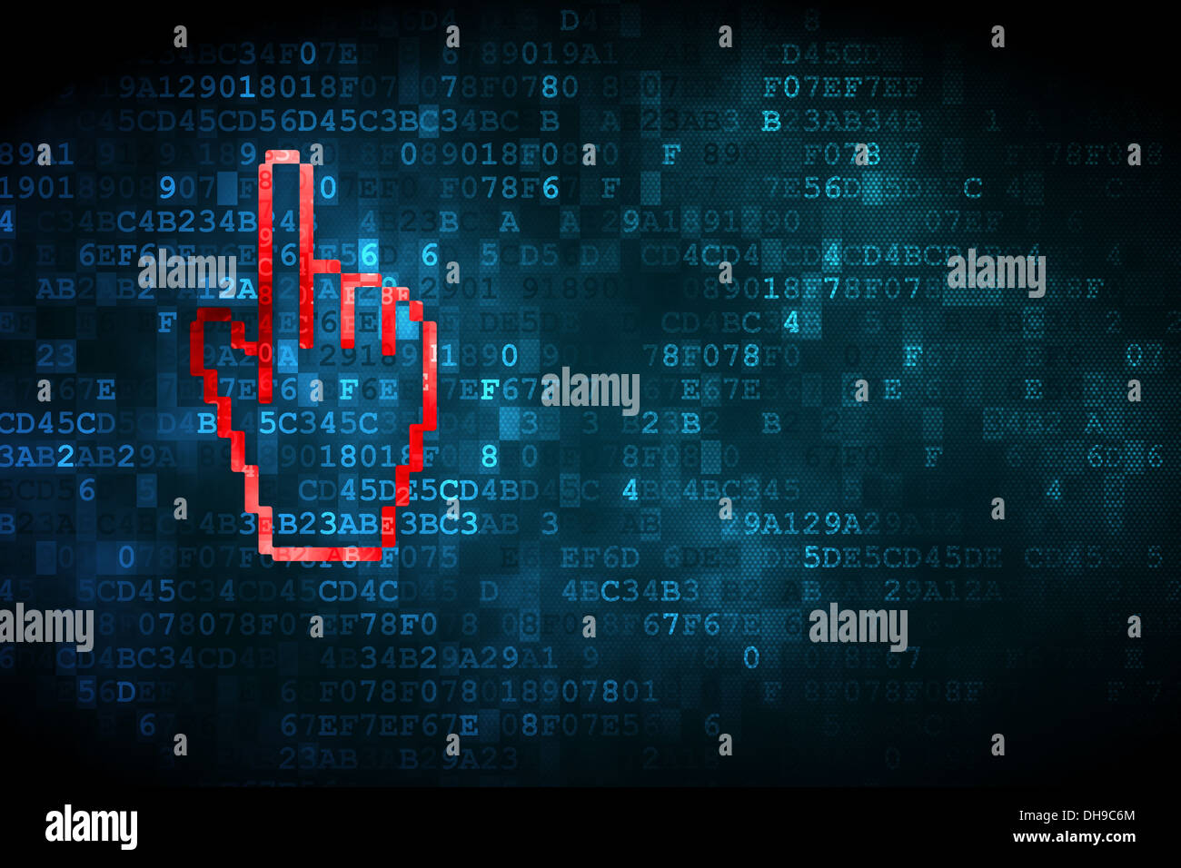 Web design concept: Mouse Cursor on digital background Stock Photo - Alamy