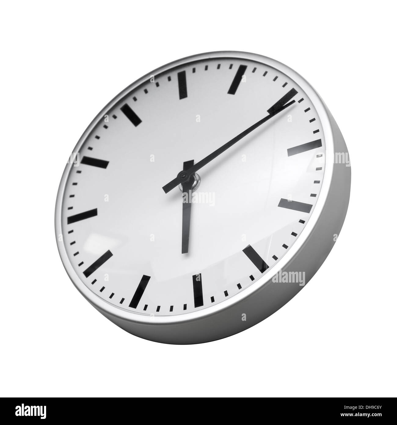 Classical modern wall clock isolated on white background Stock Photo ...