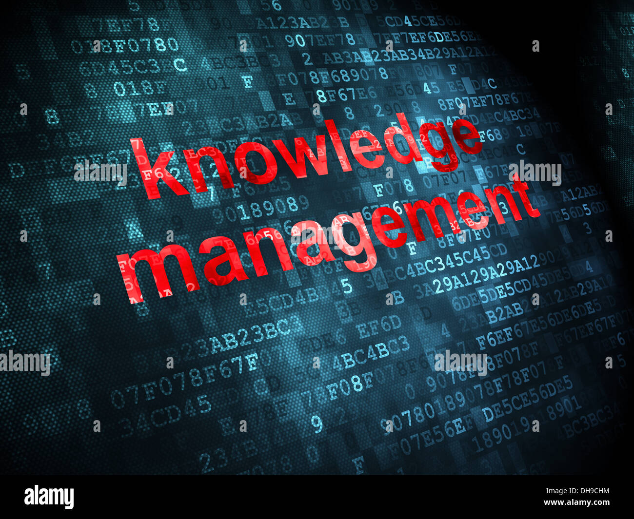 Education concept: Knowledge Management on digital background Stock ...