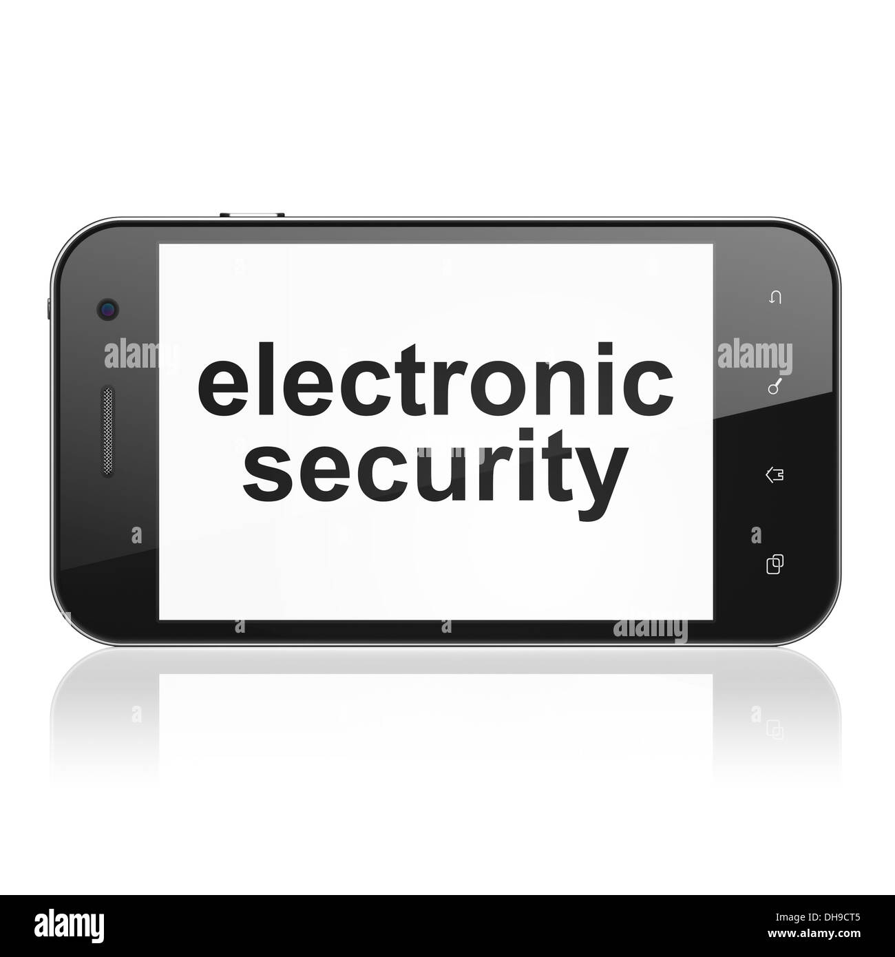 Electronic Security on smartphone Stock Photo - Alamy