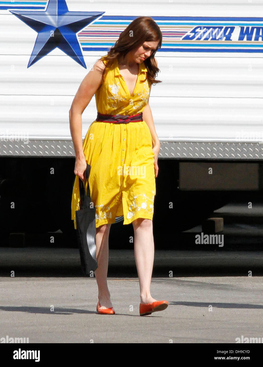 Mandy Moore on the set of a new upcoming project in Los Feliz Los ...