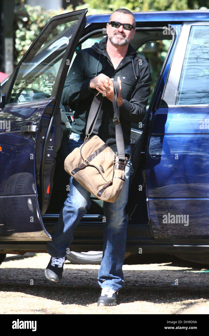 George Michael arriving at his house in north London London, England ...