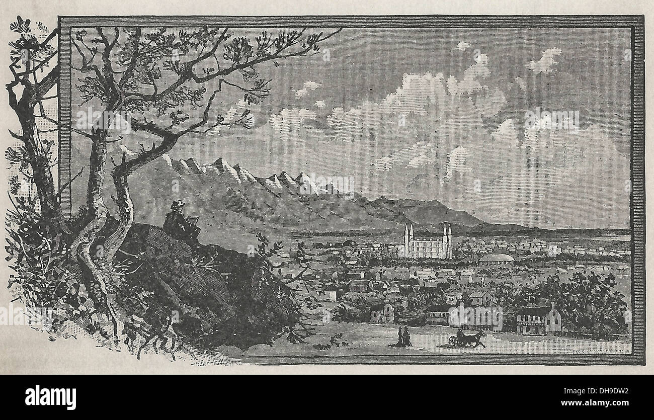 Salt Lake City, Utah, circa 1880 Stock Photo - Alamy