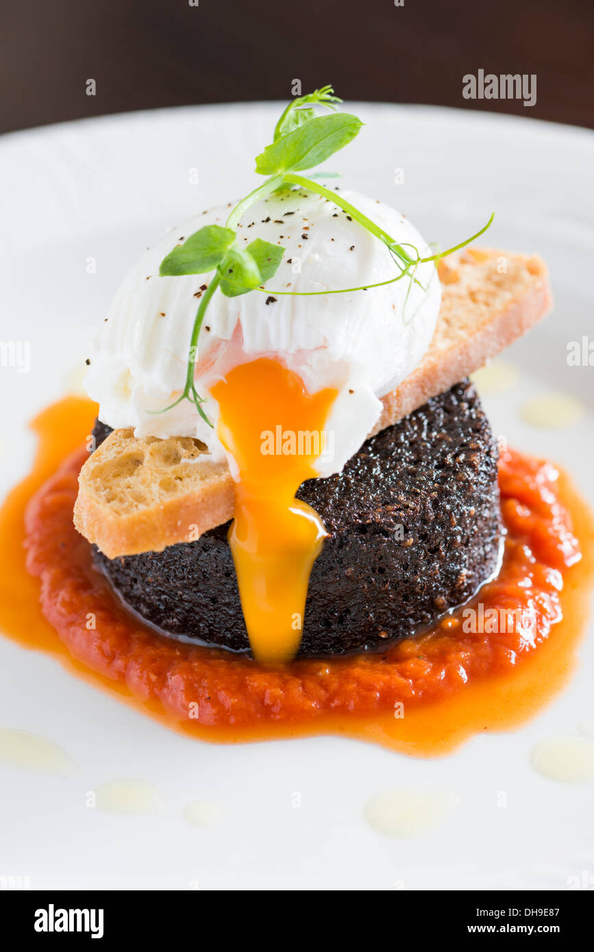 Fried breakfast food from a fine dining restaurant Stock Photo - Alamy