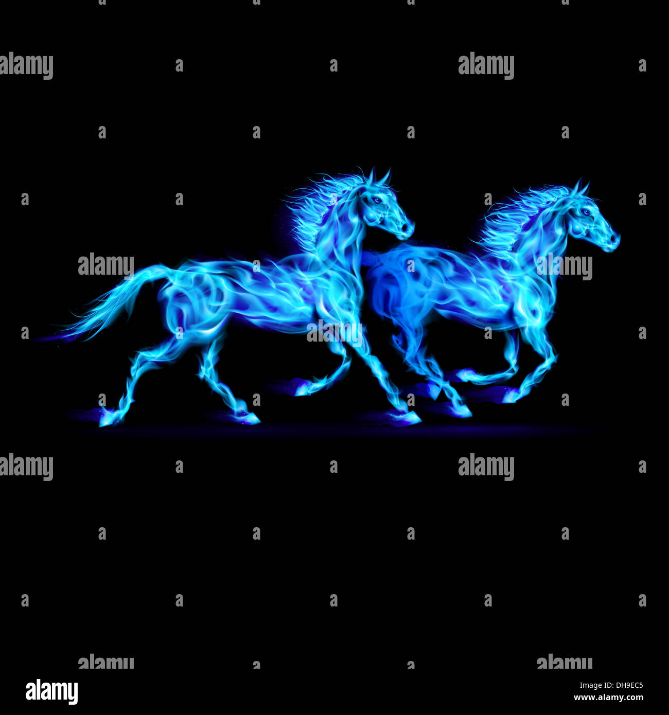 Blue Fire Lady Horse