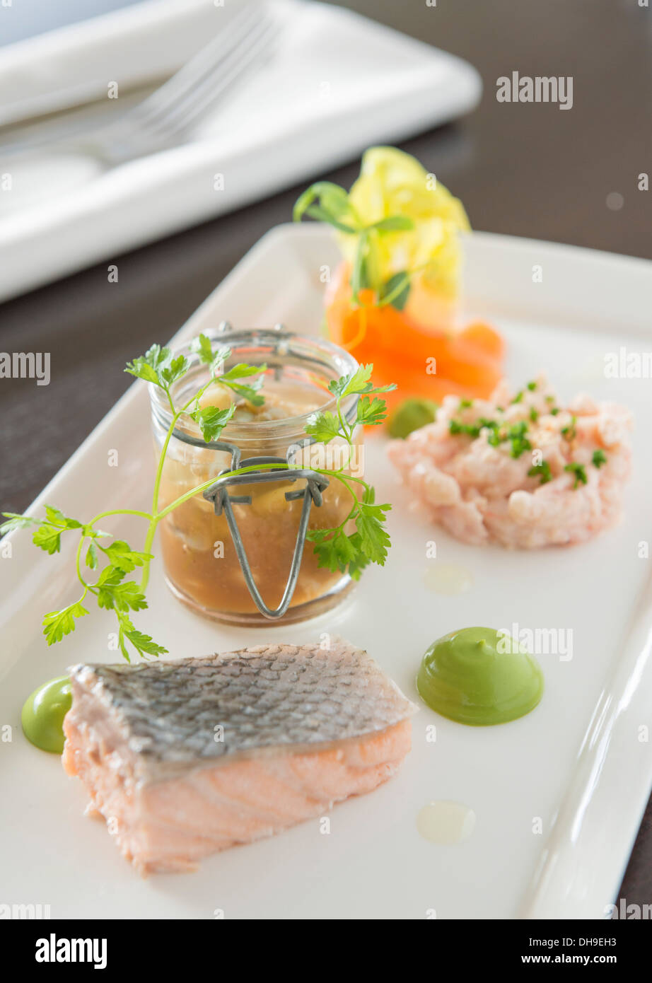 Seafood fish from a fine dining restaurant Stock Photo - Alamy
