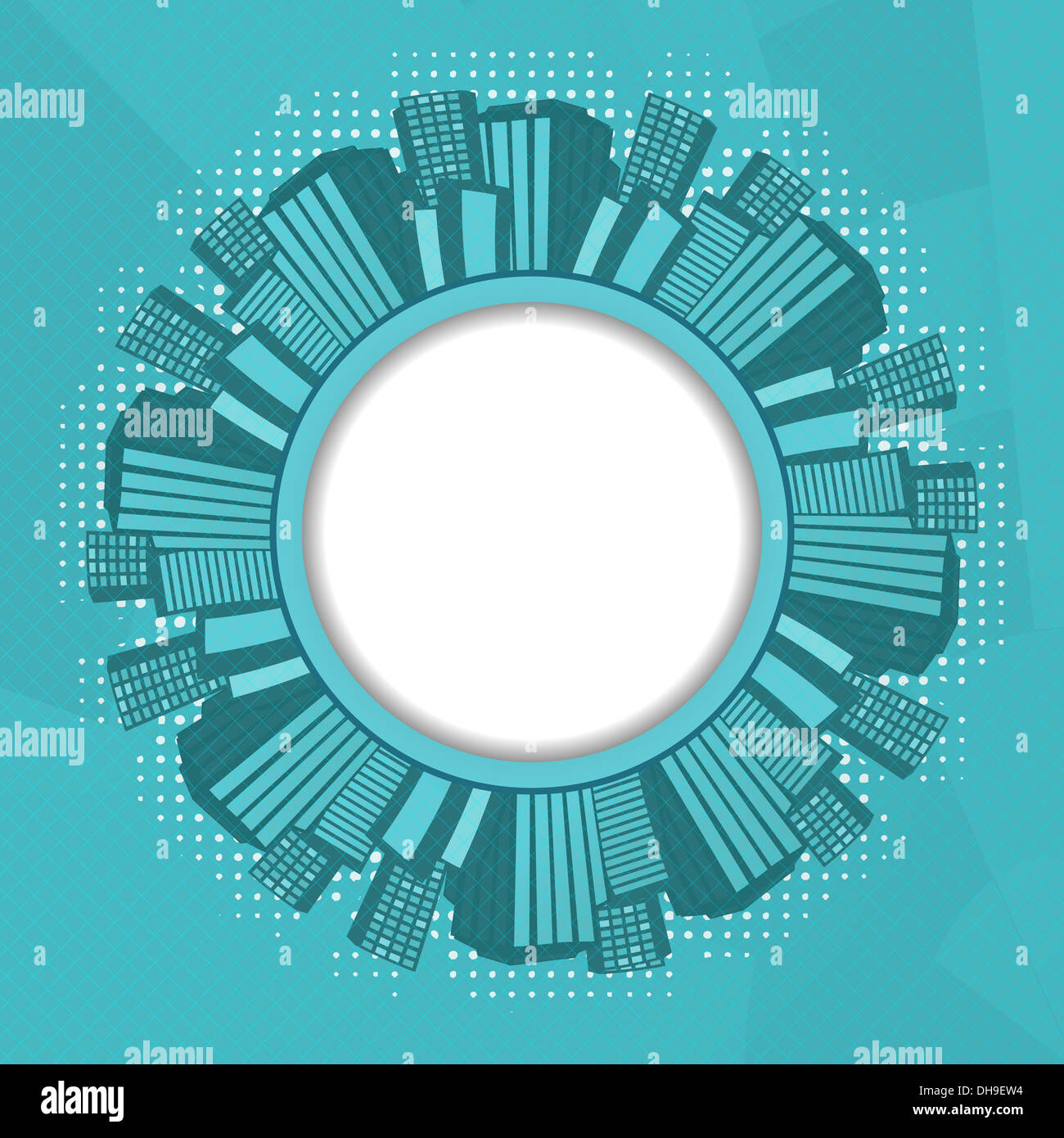 Abstract cityscape background with cut out central border Stock Photo ...