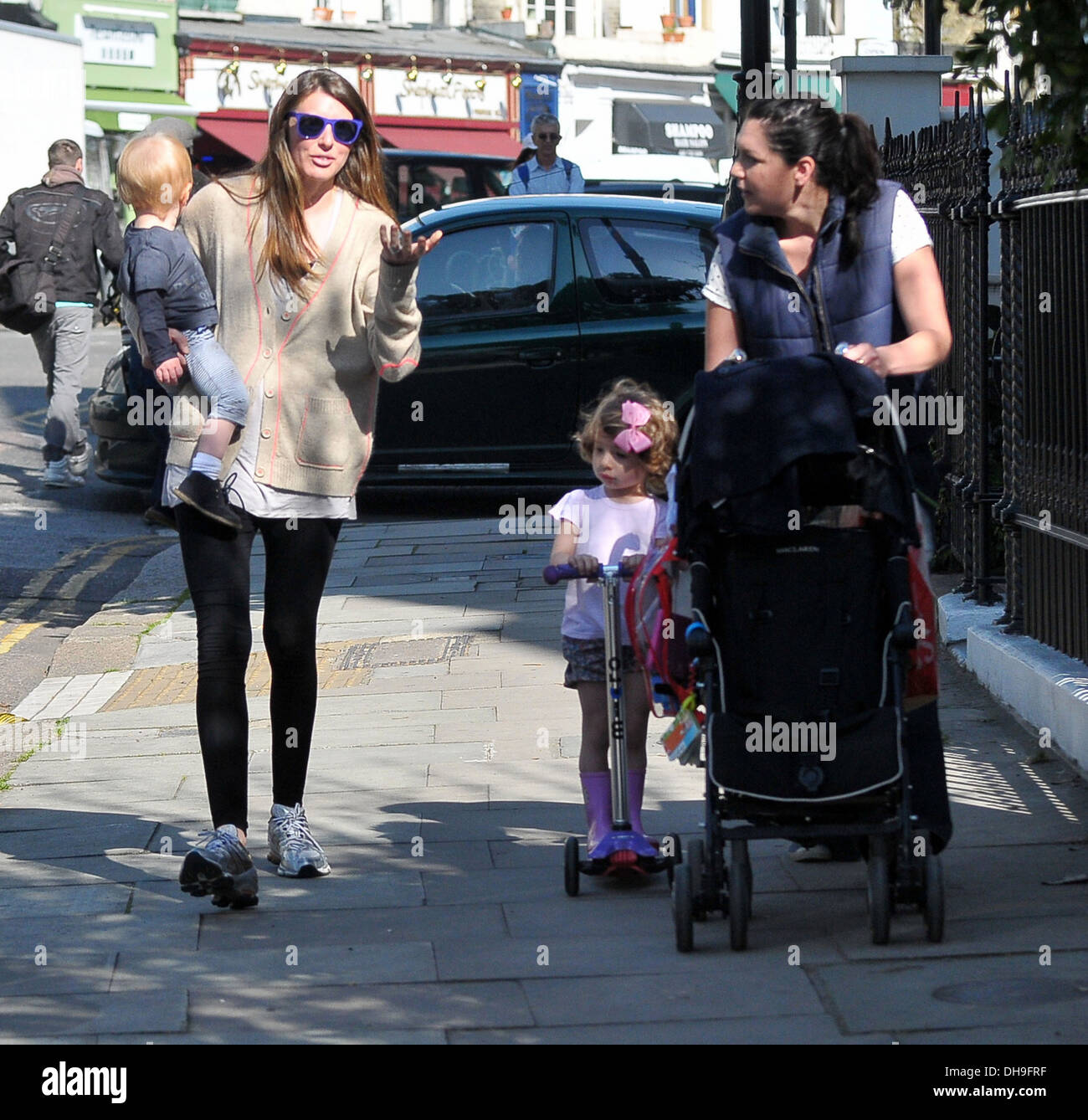 Jools Oliver in Primrose Hill with her son Buddy Bear London, England ...