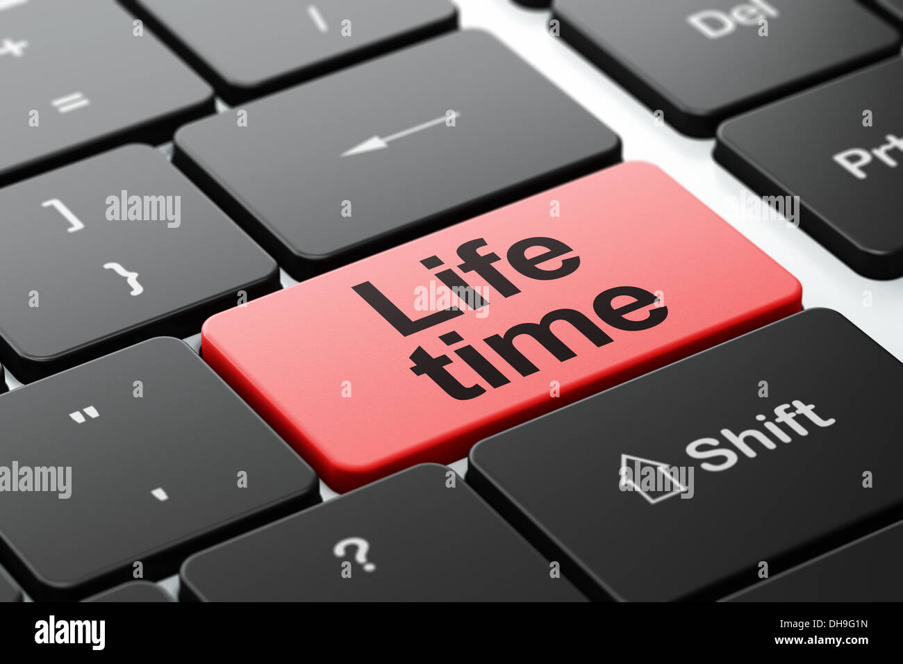 Life Time on computer keyboard background Stock Photo - Alamy
