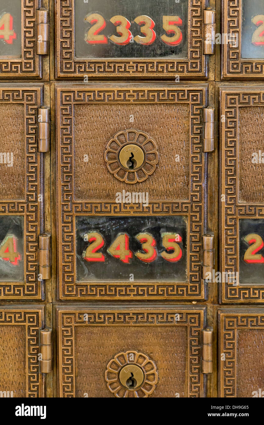 Vintage us post office boxes hi-res stock photography and images - Alamy