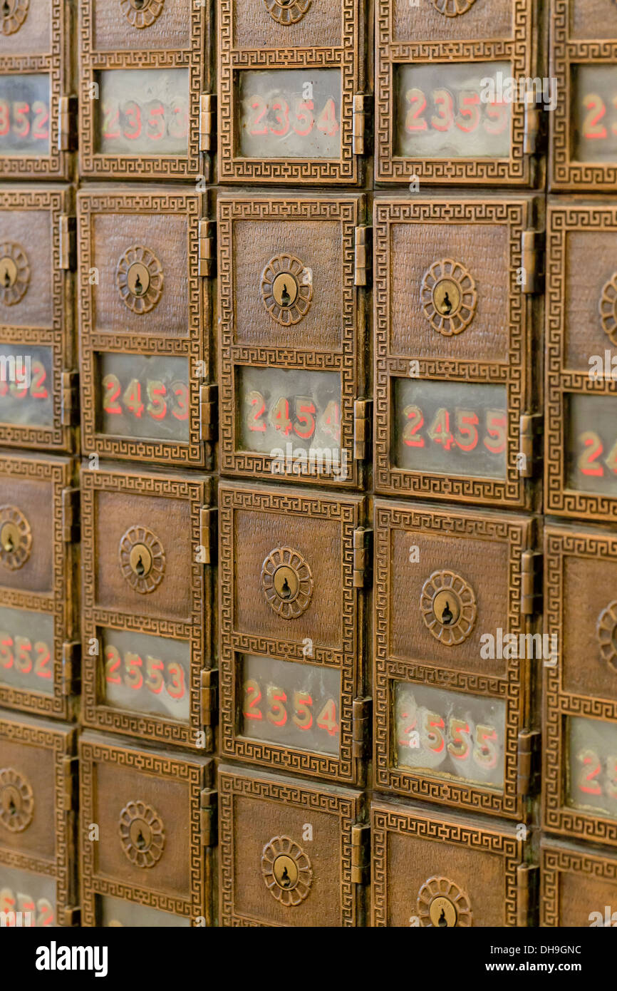 Vintage Post Office boxes at the National Post Office - Washington, DC ...
