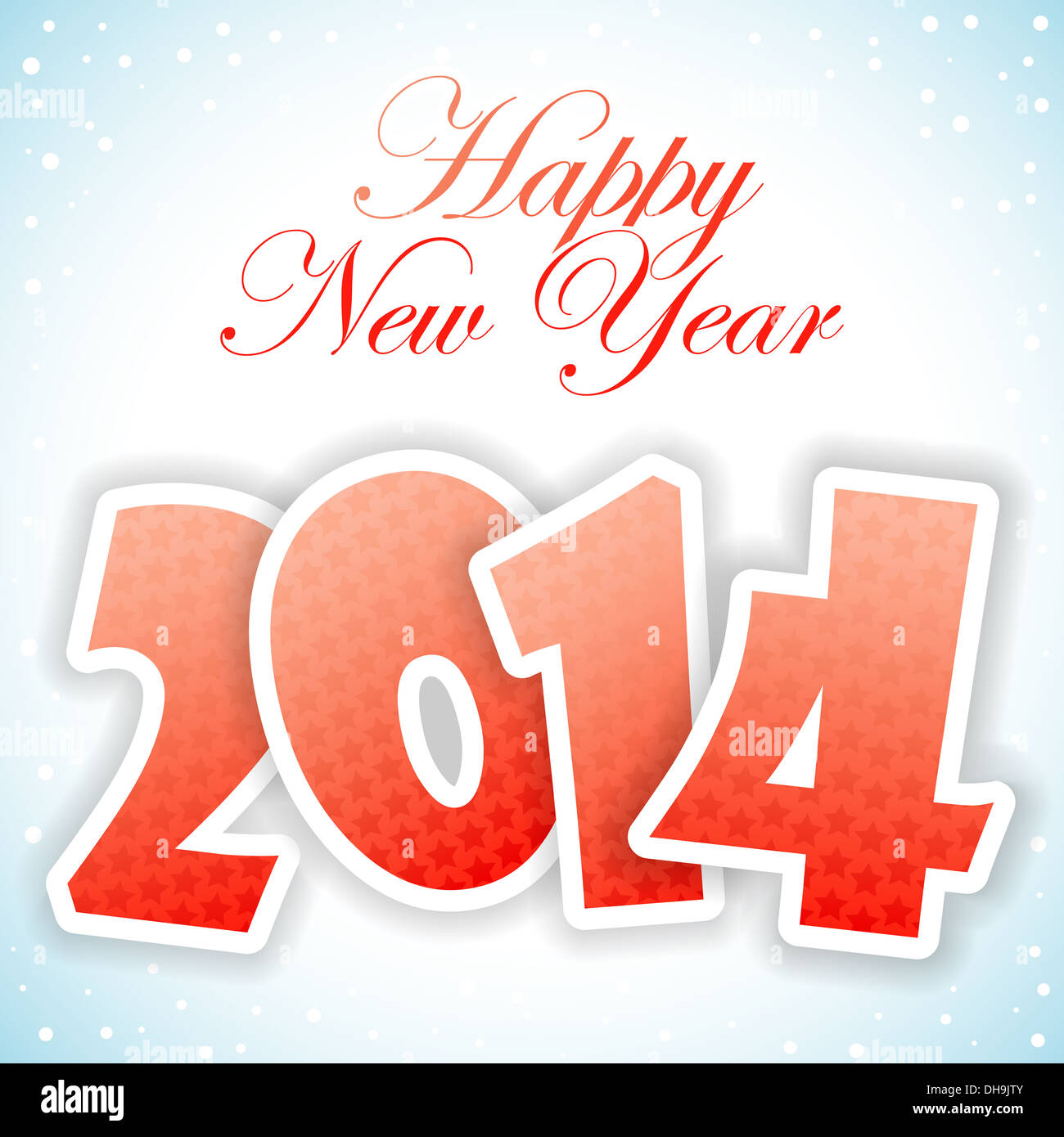 New Year Greeting Card with 2014 number pattern, illustration Stock ...