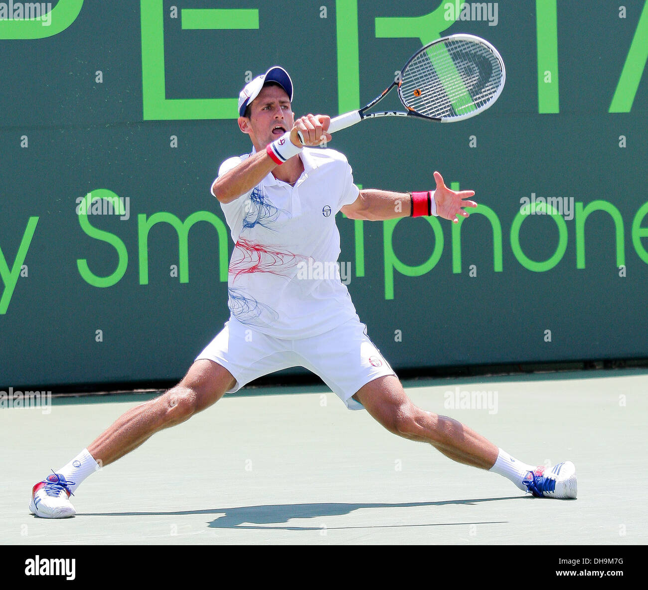 Novak Djokovic at Men's Final on Day 14 of Sony Ericsson Open at ...